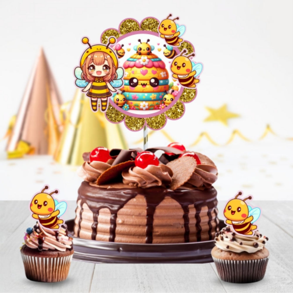 Abejas| Archivo de Corte + Impresion | Cake topper Set | Listo para Co ...