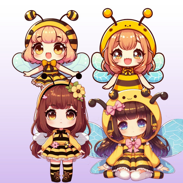 Abejas| Archivo de Corte + Impresion | Cake topper Set | Listo para Co ...